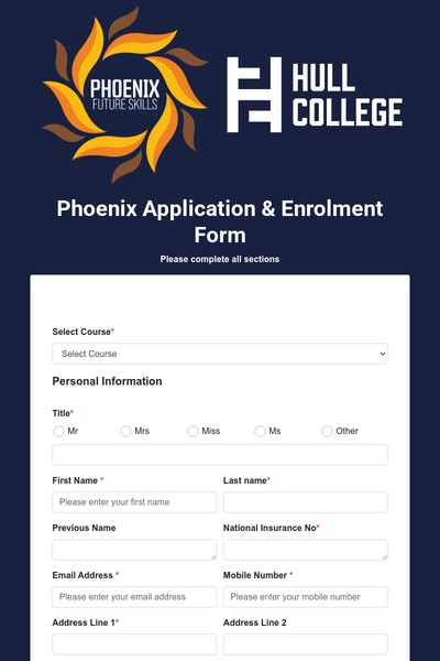 Phoenix Application & Enrolment